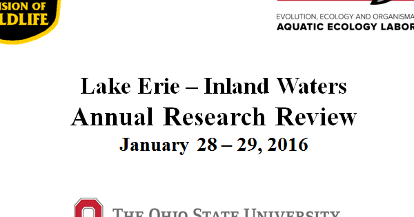 2016 Lake Erie and Inland Waters Research Review - a success! | Aquatic ...